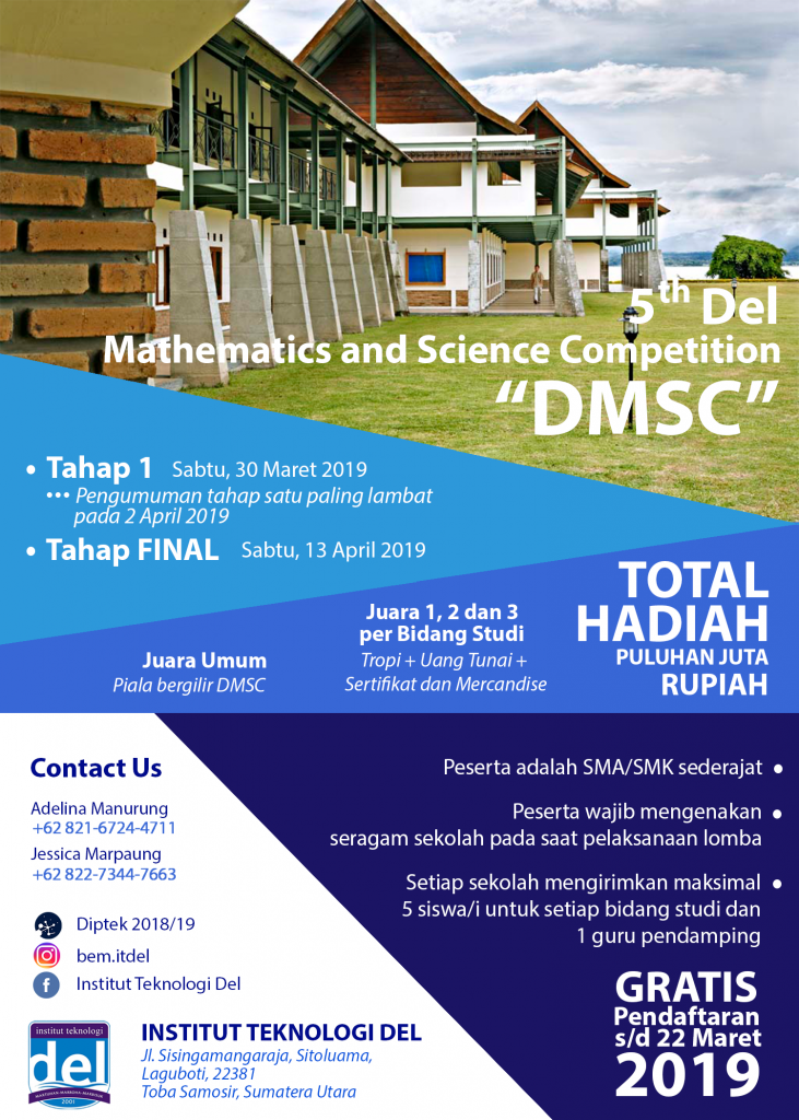 Institut Teknologi Del – DMSC (Del Mathematics and Science Competition ...